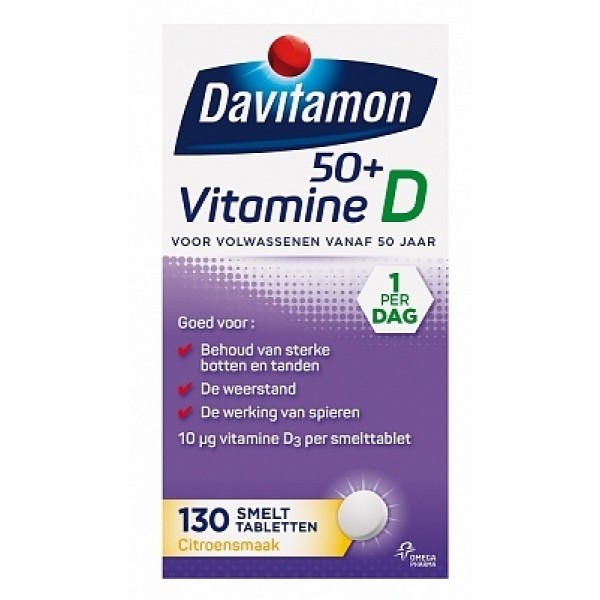 D 50+ smelttablet Davitamon 130tab | De Gezondheidslijn